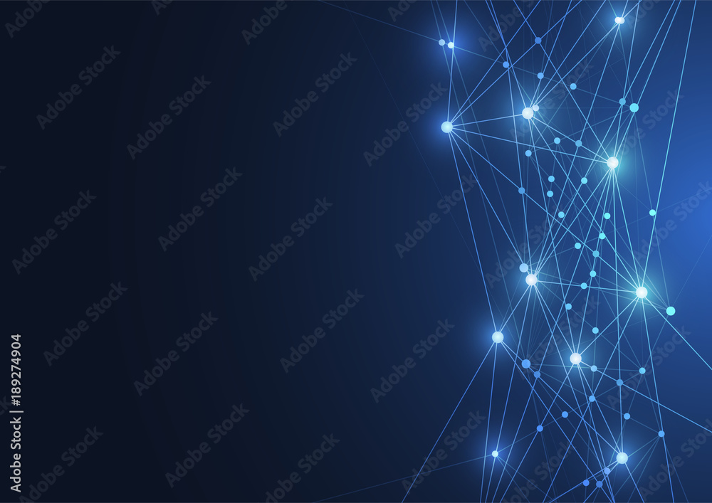 Abstract technology big data visualization. Futuristic space ...