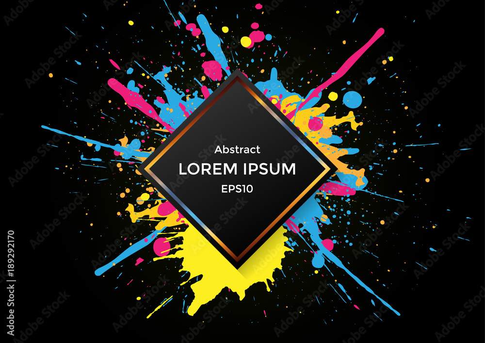 abstract splatter color with shape background. illustration vector ...