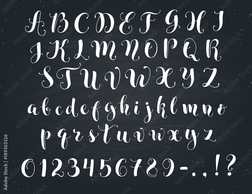 Lower Case Script Alphabet