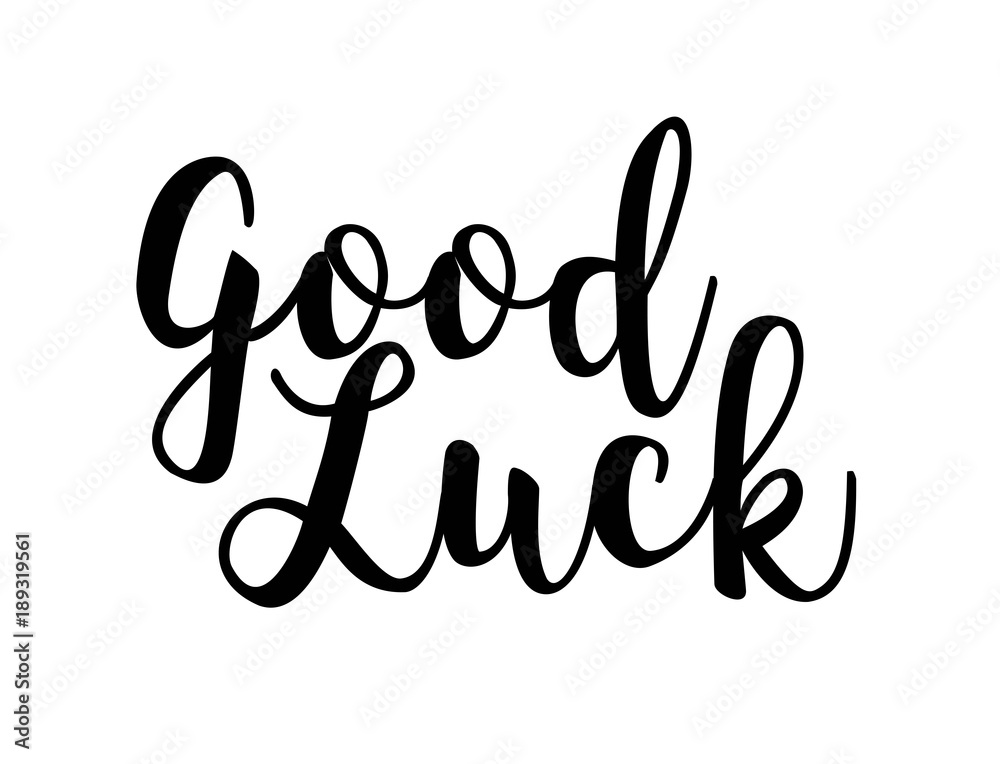 Good Luck calligraphy vector Stock Vector | Adobe Stock