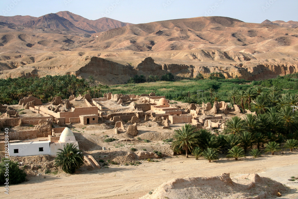 Tunezja Oaza Tamerza Stock Photo | Adobe Stock