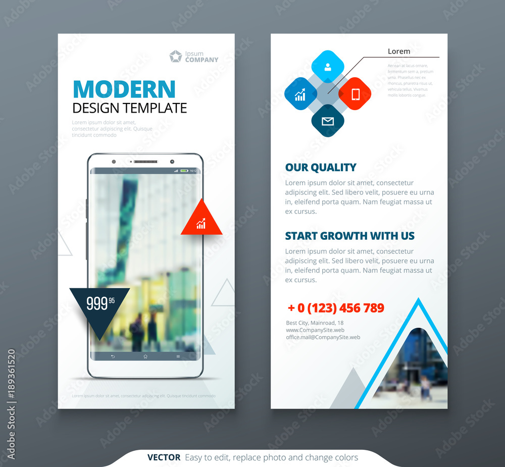 DL Flyer design. Template dl flyer banner. Layout with modern triangle ...
