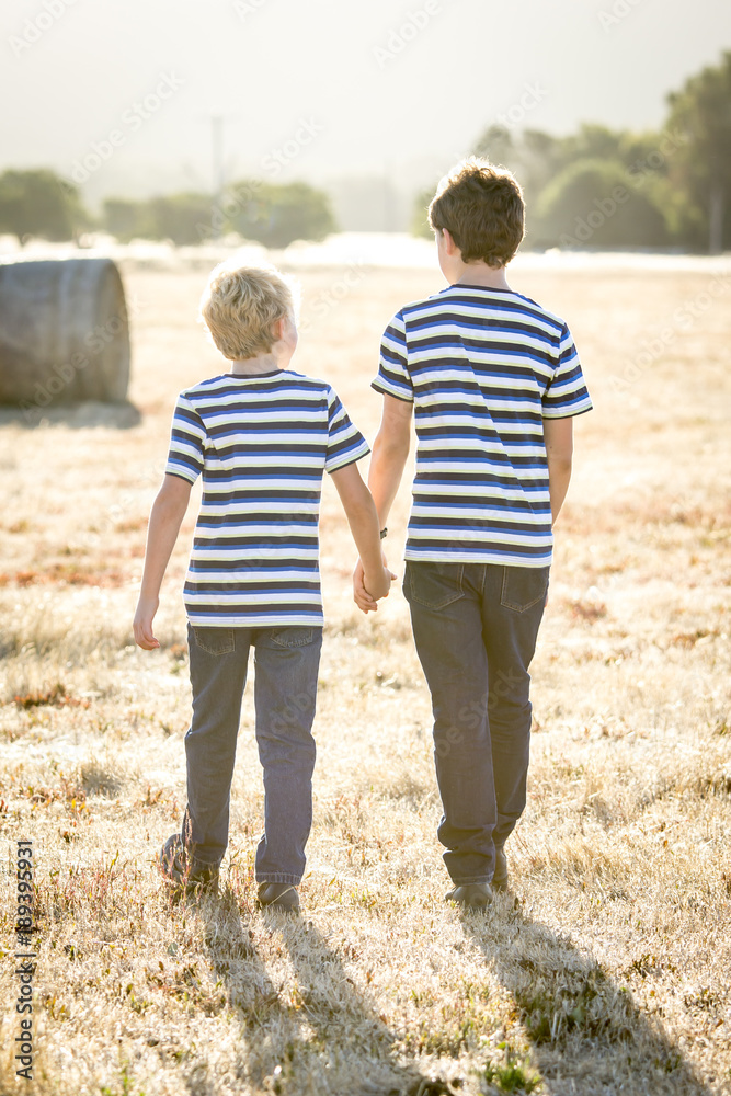 Brothers Holding Hands
