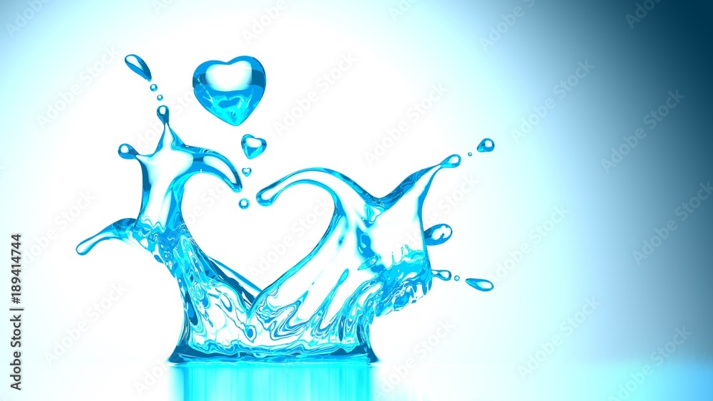 Water Drop On Heart