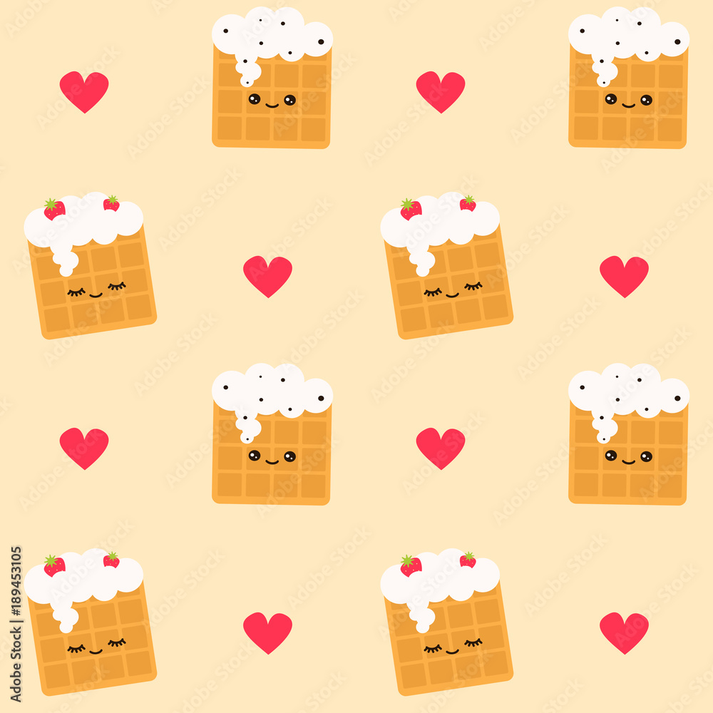 cute cartoon seamless vector pattern background illustration with ...
