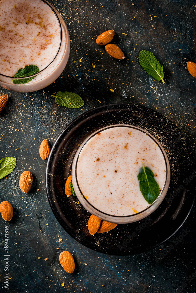 Traditional Indian beverage, Holi festival food, Thandai Sardai milk ...