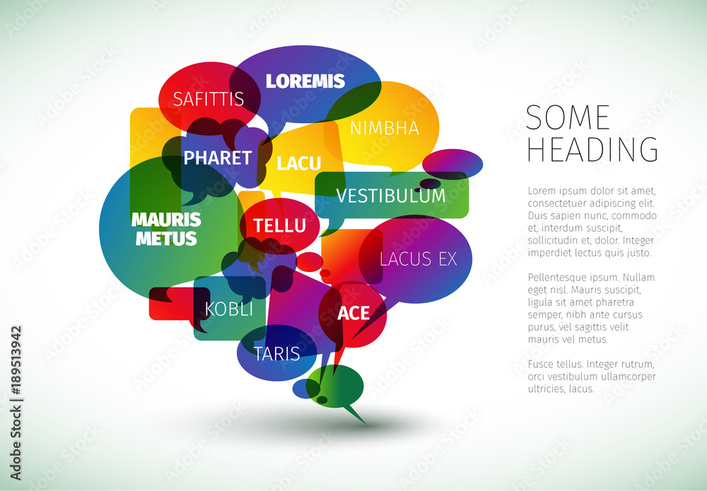 Colorful Quote Bubbles Infographic Stock Template | Adobe Stock