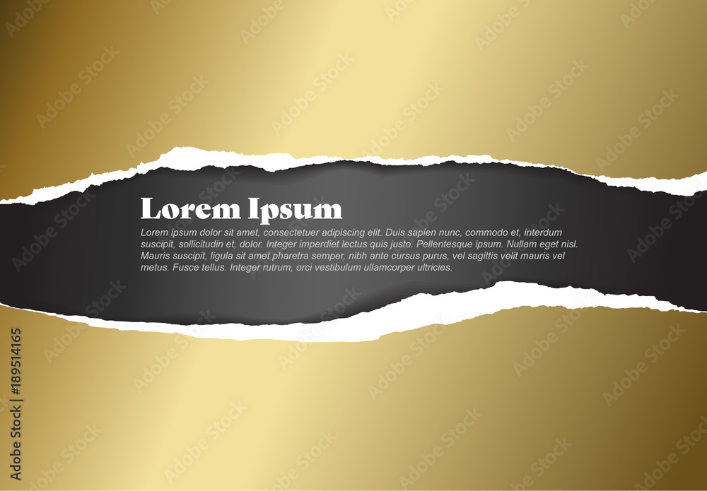 Golden Torn Paper Layout Stock Template | Adobe Stock