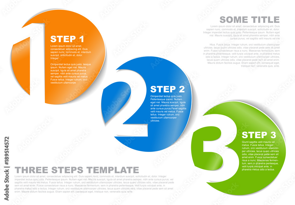 3 Steps Circle Infographic Stock Template | Adobe Stock