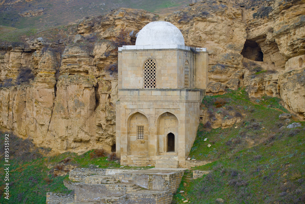Medieval mausoleum of Diri Baba in the vicinity of the Maraza village ...