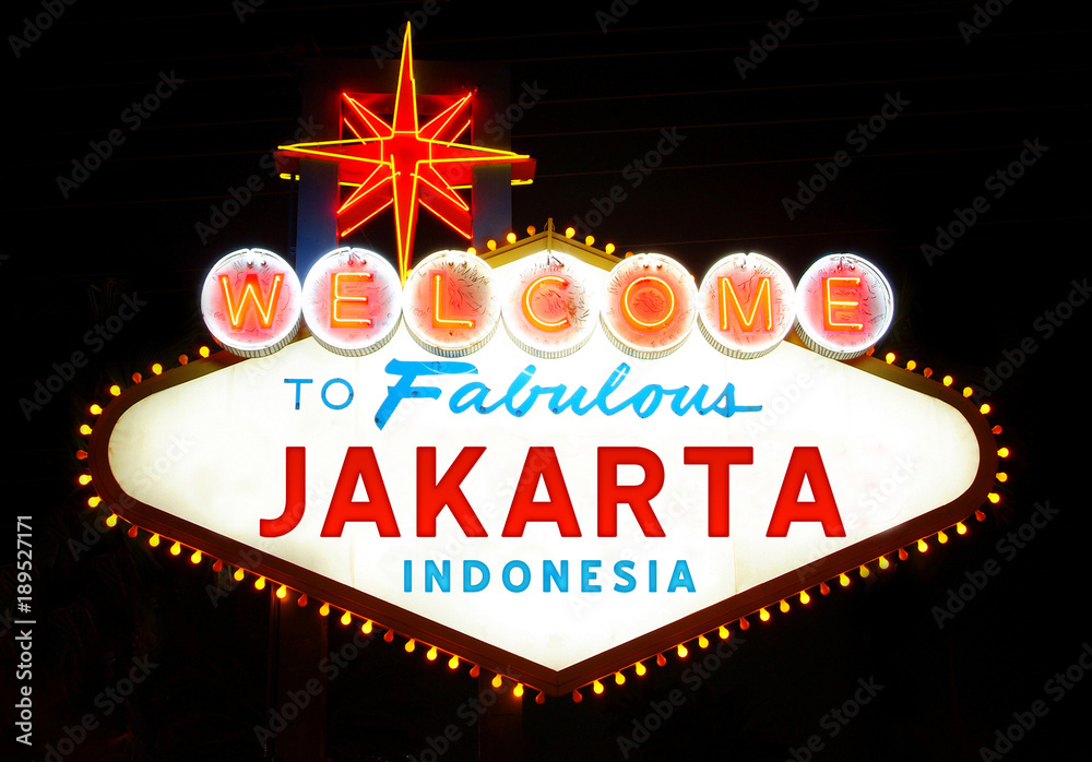 Welcome to Fabulous Jakarta (Indonesia) Stock Photo | Adobe Stock