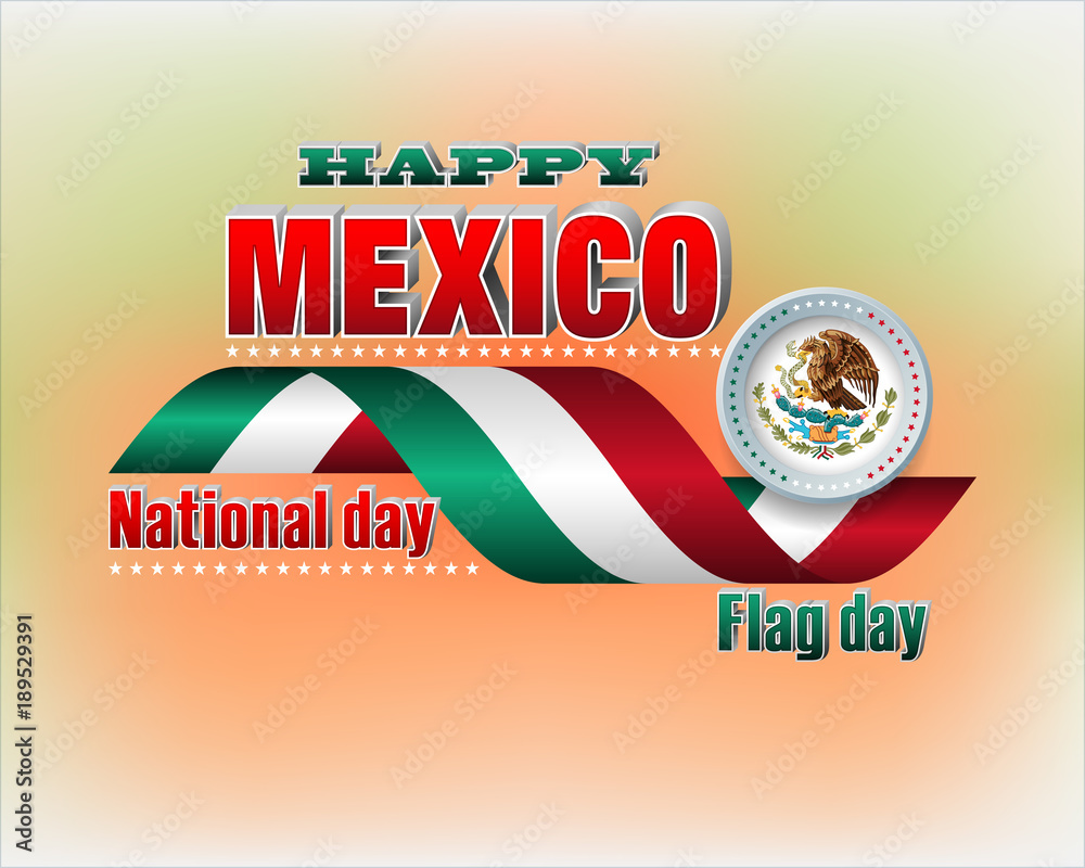 Holiday design, background with 3d texts, national flag colors and coat ...