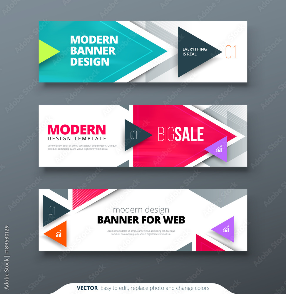 Banner design vector abstract geometric design banner web template ...
