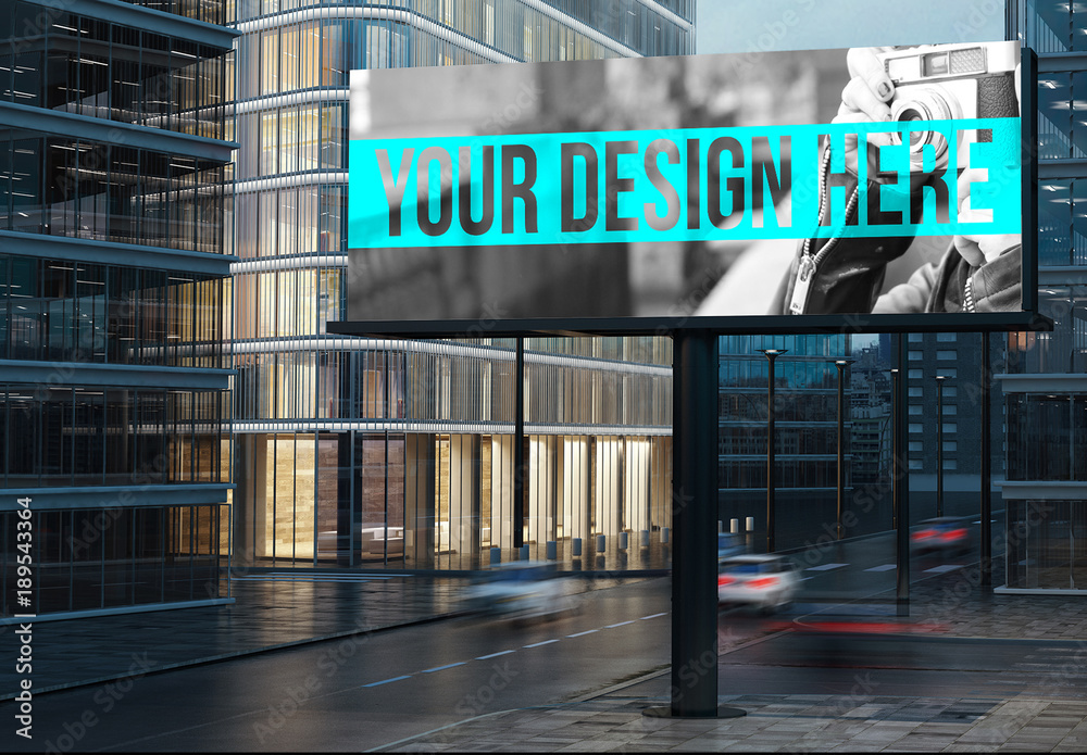 Outdoor Kiosk Advertisement Mockup Stock Template | Adobe Stock