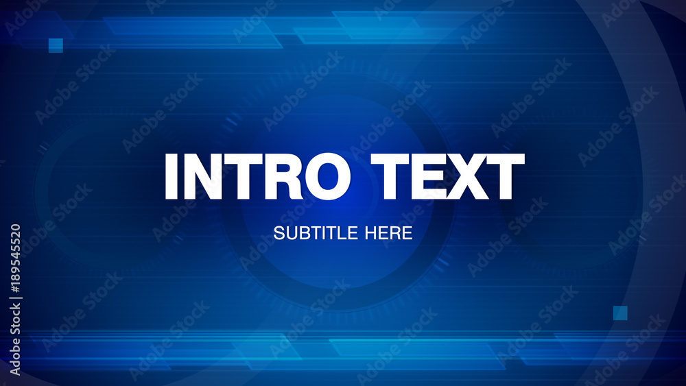 Blue Interface Screen Title Stock Template | Adobe Stock