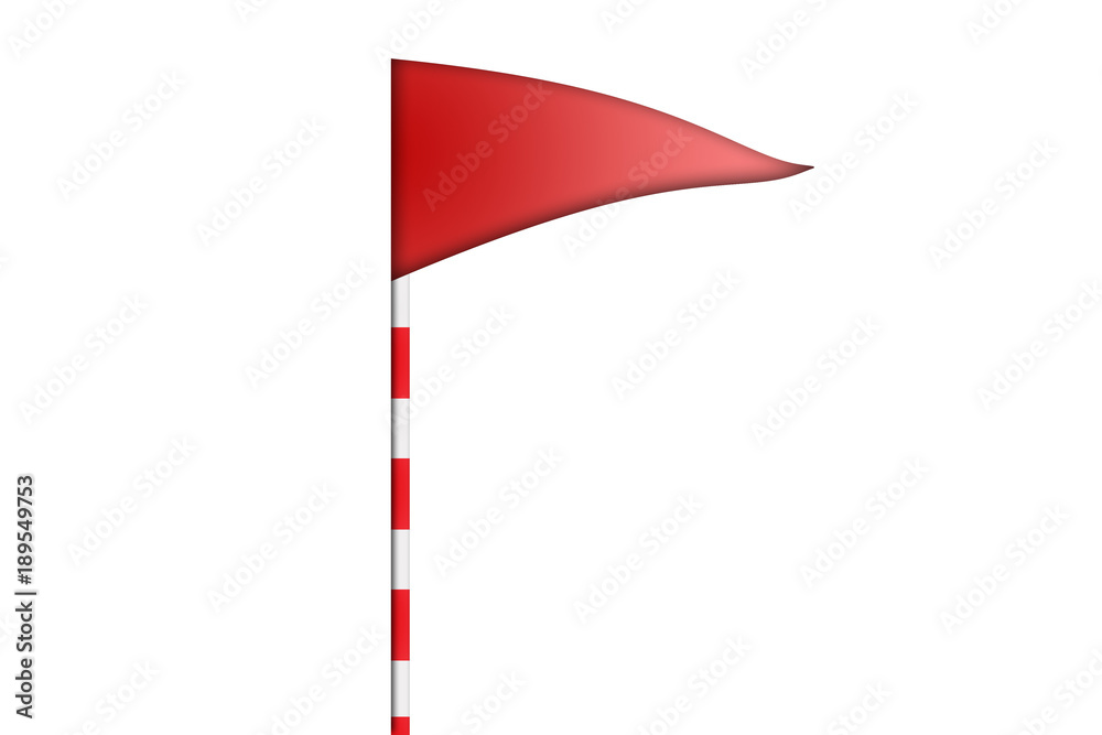 Bandera roja de meta de una carrera. Stock Illustration | Adobe Stock