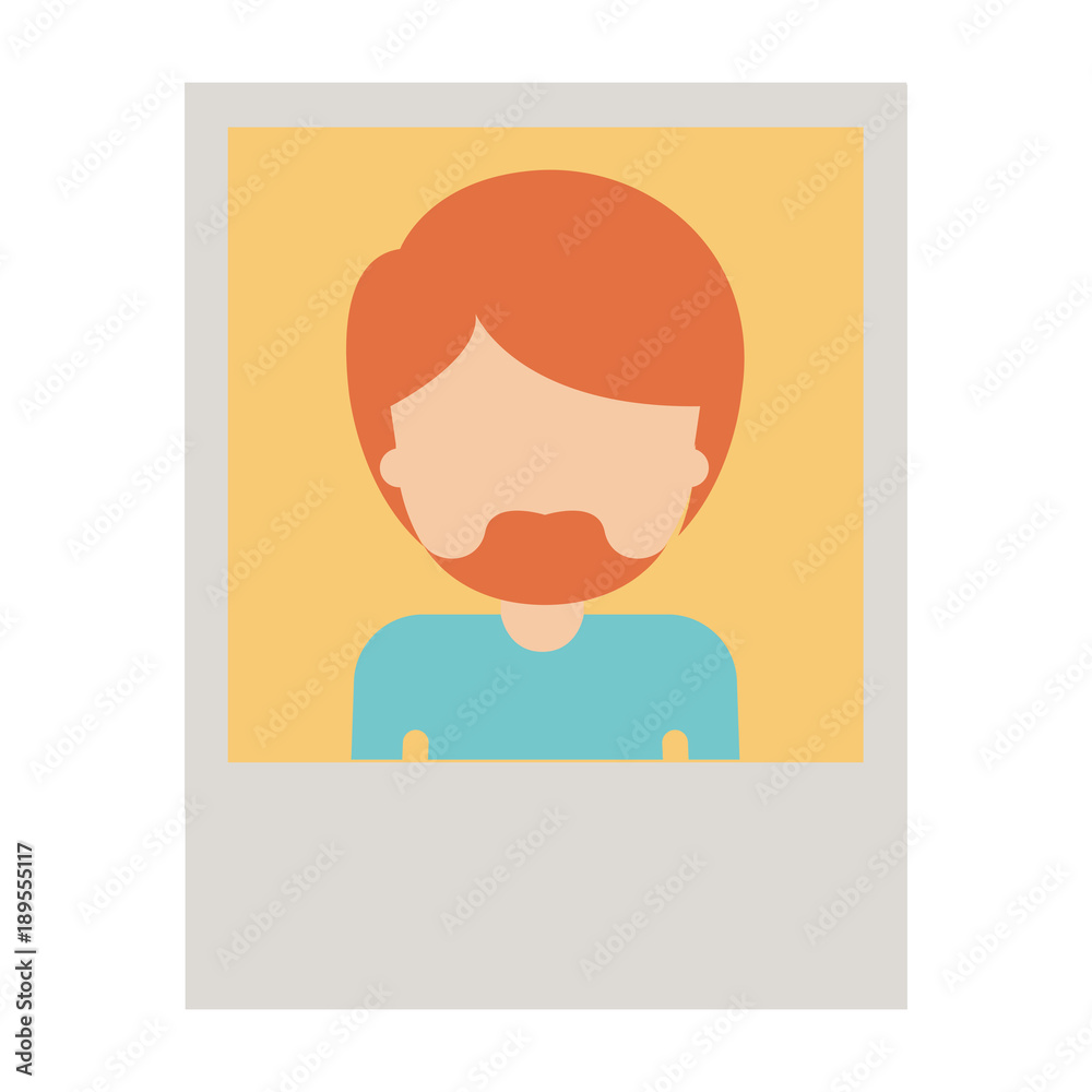 identification photo of faceless guy with short hair and van dyke beard ...