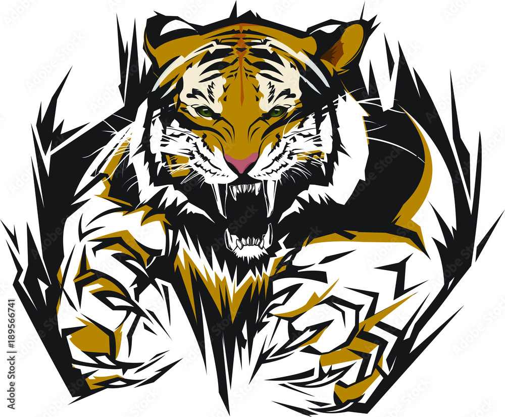 Tiger Vector Logo Stock Vector | Adobe Stock