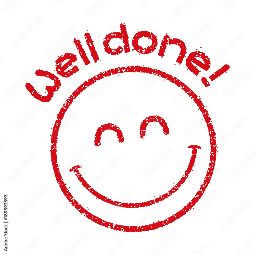 emoticons / face stamp icon with text for educational use etc. (Well ...