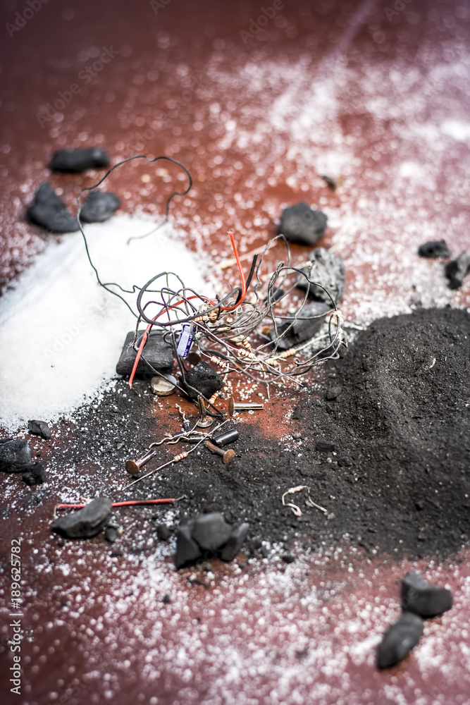 Close of ingredient or mixture of Earthing system or Grounding system i ...