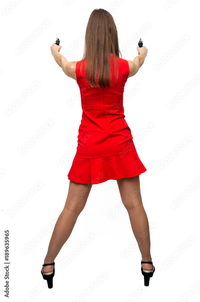 The spy. Special agent girl back view. Secret service. Dangerous sexy ...