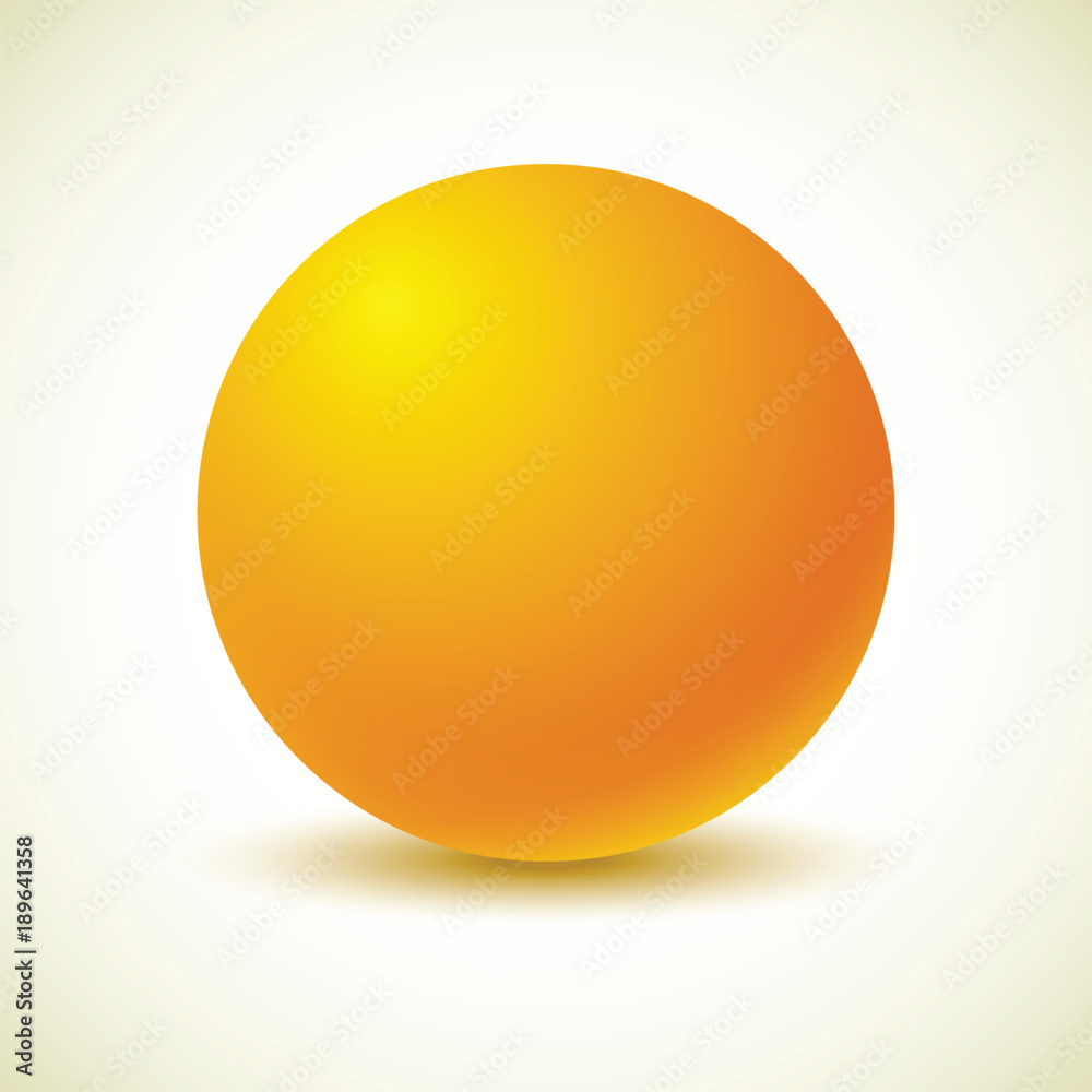 Yellow ball. Vector illustration. Stock Vector | Adobe Stock