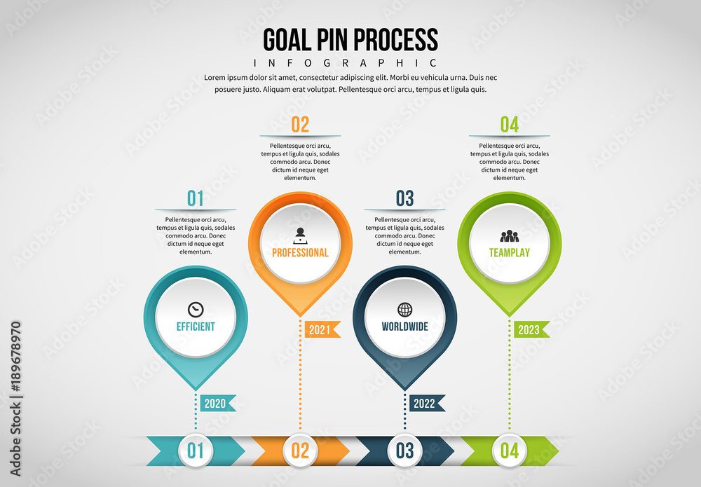 Locator Pin Infographic Stock Template | Adobe Stock