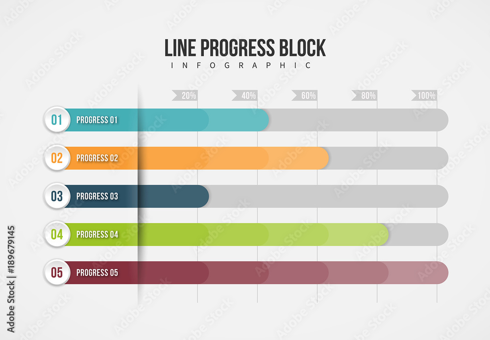 Horizontal Bar Graph Infographic Stock Template | Adobe Stock