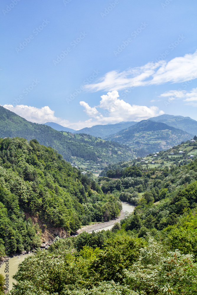 View of the Goderdzi pass. Caucasus Mountains. Georgia Stock 写真 | Adobe ...