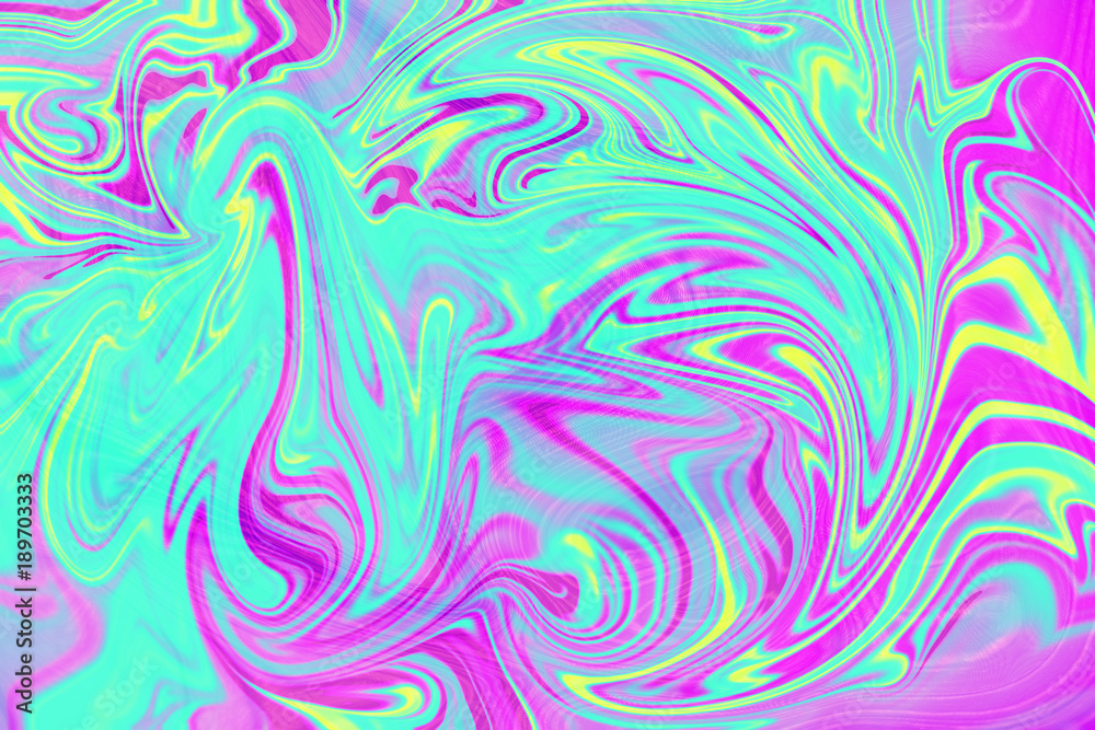 Ultraviolet Teal and Neon Slimy Ink Iridescent Swirl Background Texture ...
