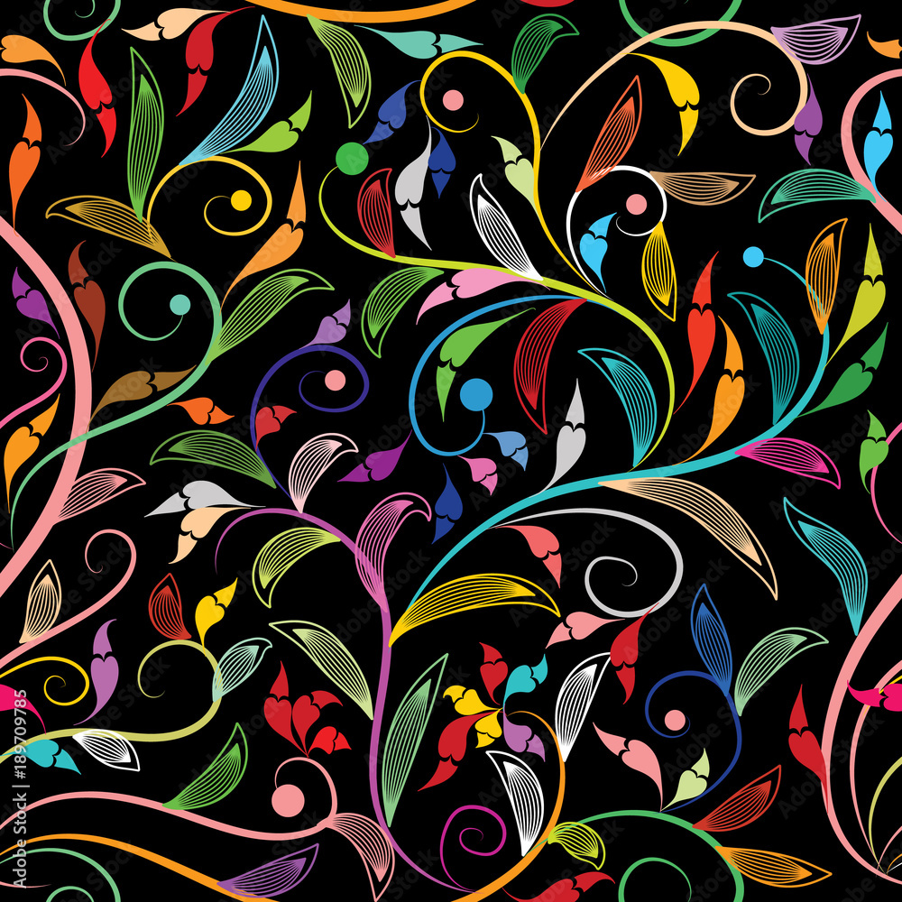 Flower Swirl Background Pattern