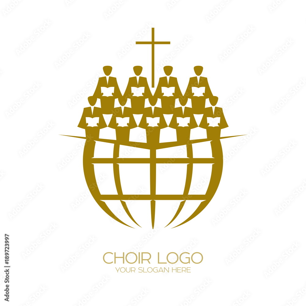 Music logo. Christian symbols. A Chorus Throughout the Earth Praises ...