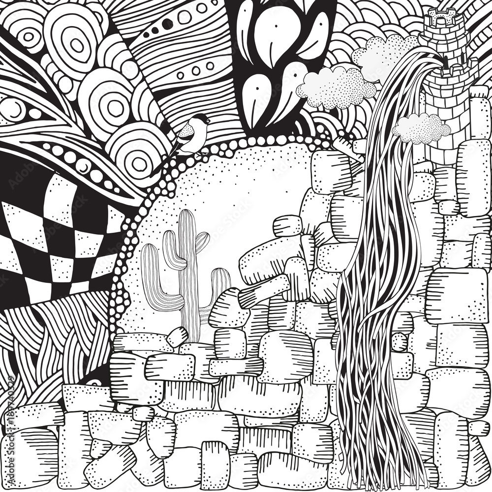 Rapunzel Tower Coloring Pages