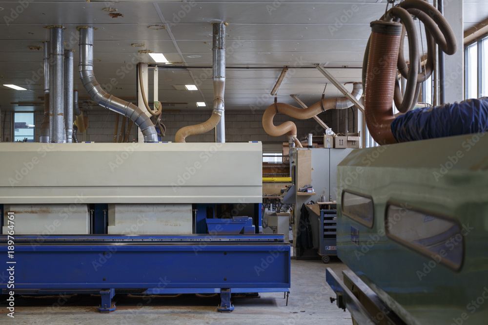 Inside a wood work factory in the netherlands. machines used for ...