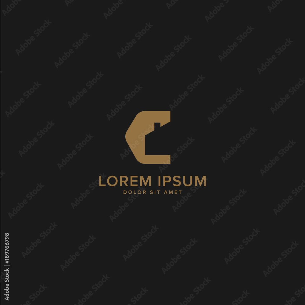 letter C and house Stock Vector | Adobe Stock