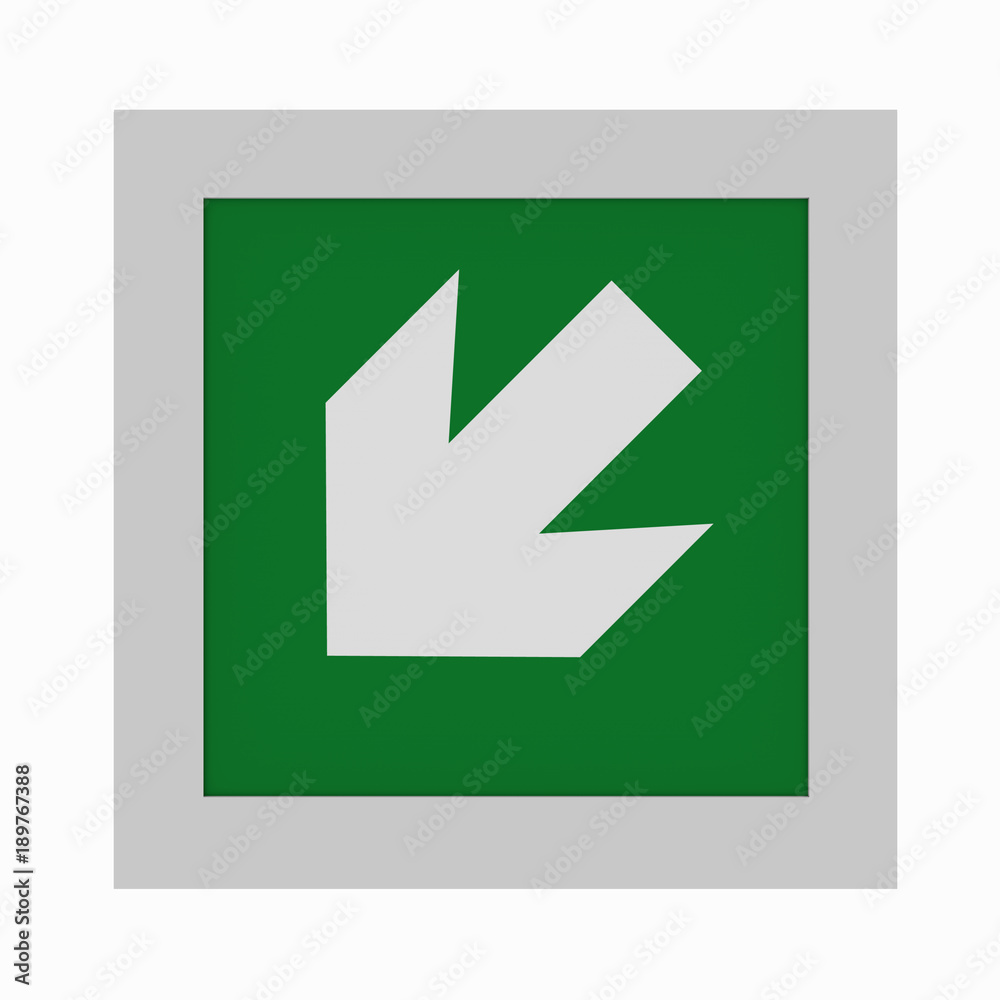 current escape signs according to ASR A1.3: Directional arrow left ...