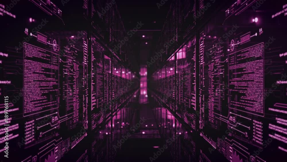 Futuristic technology endless looping intro and screensaver. Sci fi ...