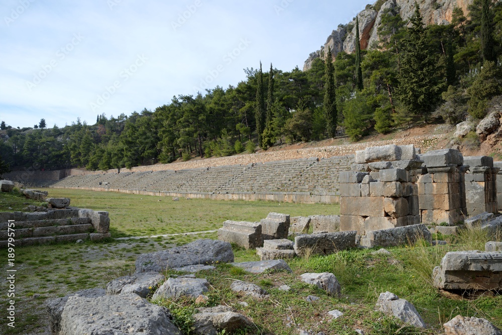 The Stadium of Delphi lies on the highest spot of the Archaeological ...