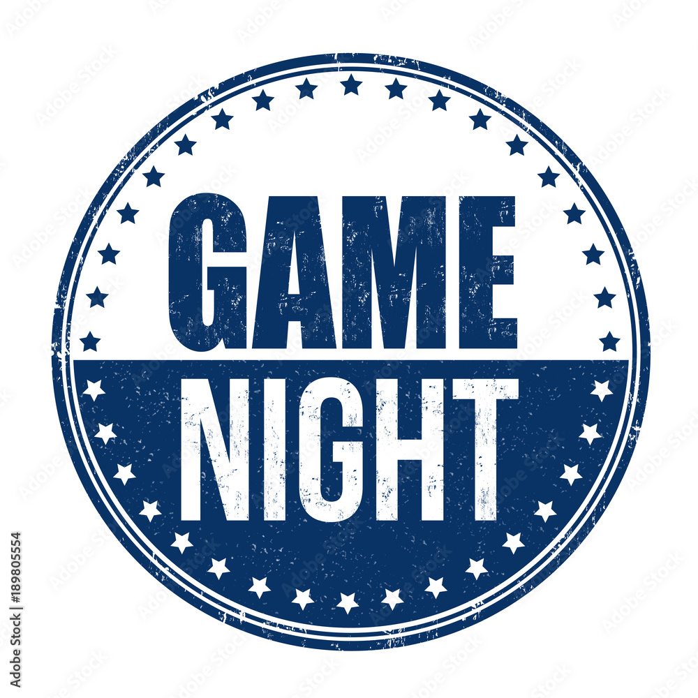 Game night sign or stamp Stock Vector | Adobe Stock