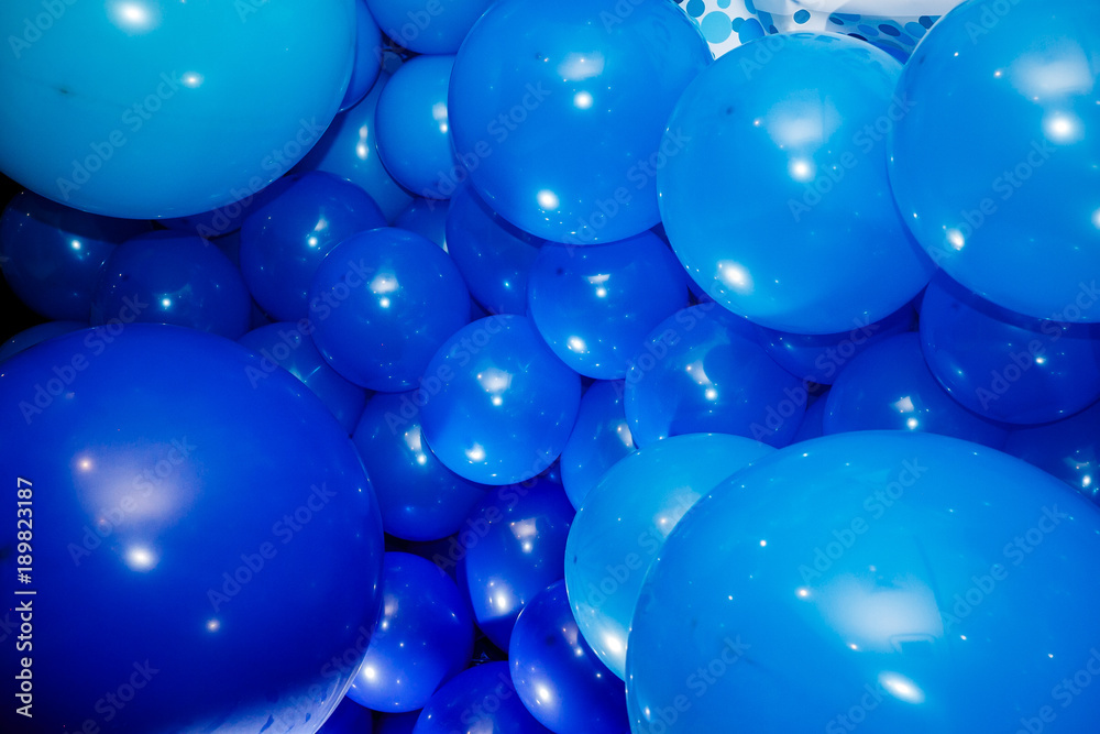 Party blue balloons background Stock Photo | Adobe Stock