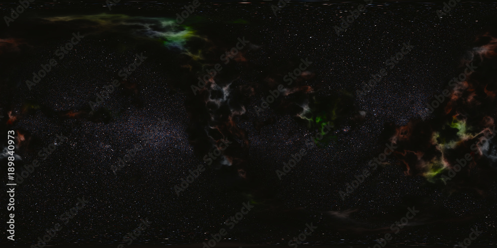HDRI space environment map, spherical panorama background with stars ...