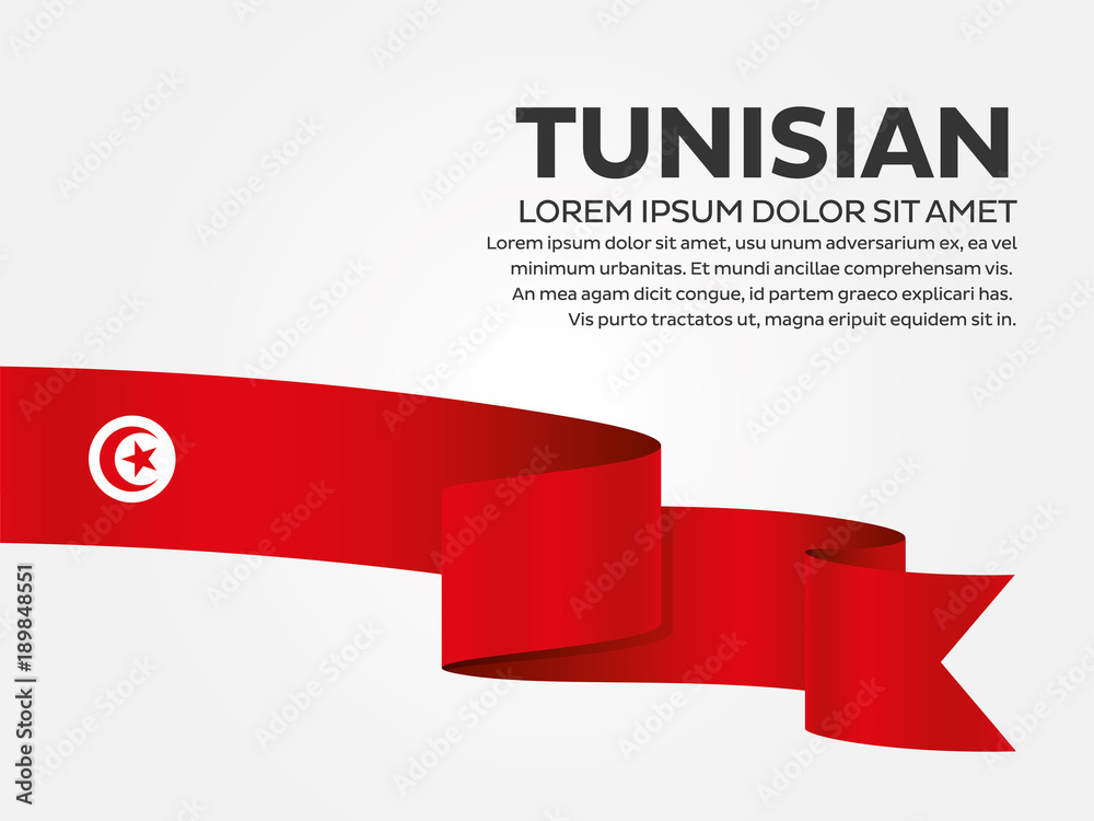 Tunisian flag background Stock Vector | Adobe Stock