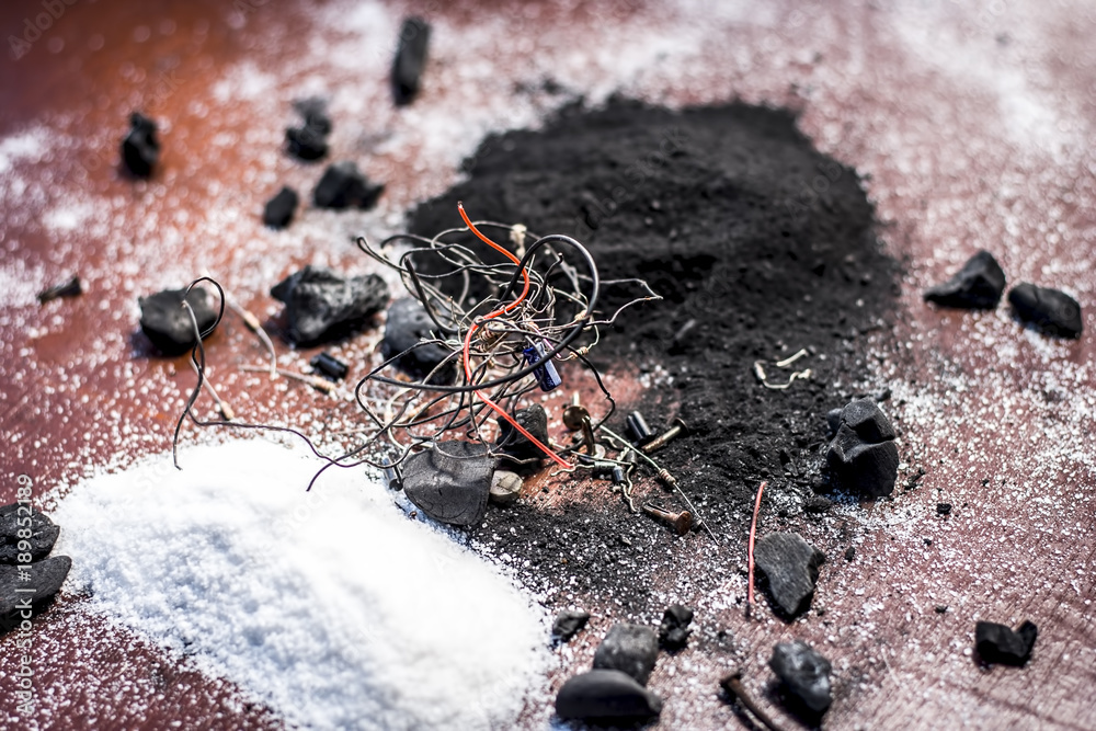 Close of ingredient or mixture of Earthing system or Grounding system i ...