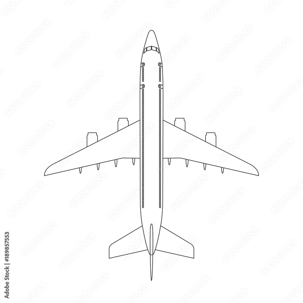 Airplane Drawing Top View