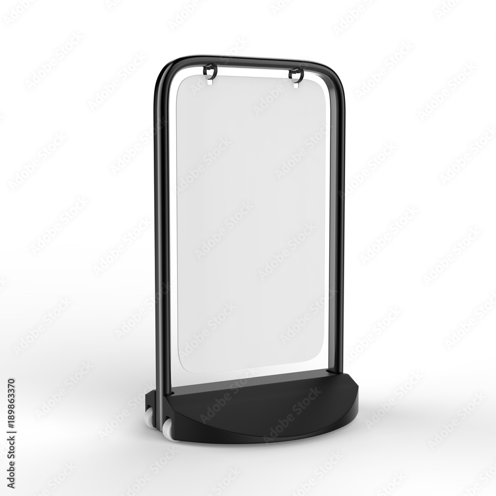 Swinger Pavement double sided blank white Board for mock up and ...
