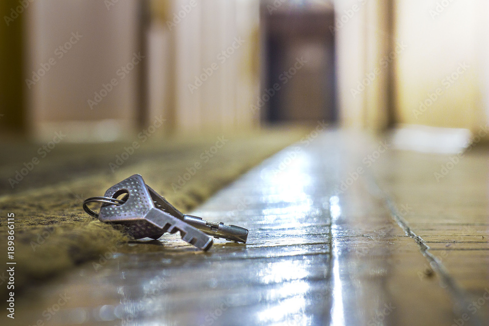 lost keys in the hotel lobby from the office, the background and ...