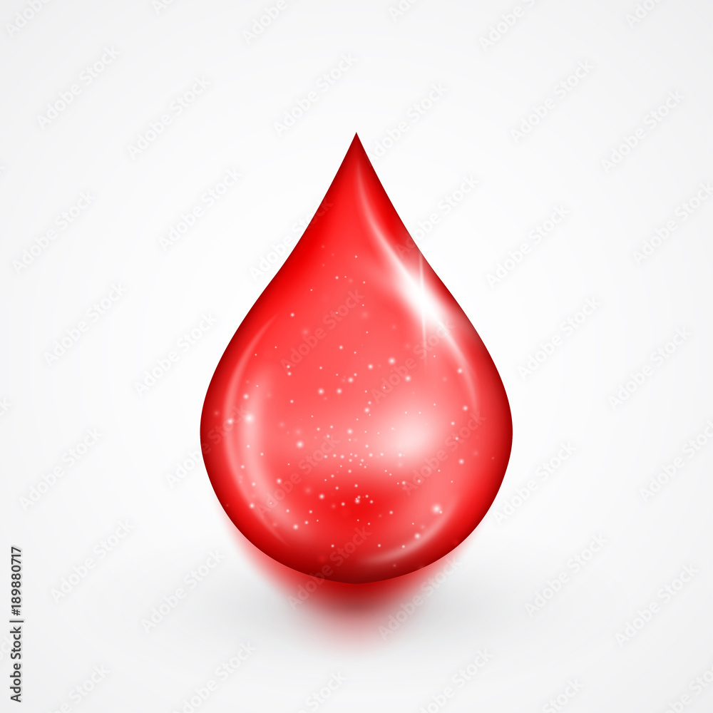 Drop of blood icon, symbol of transfusion, medical donation, health ...