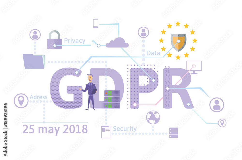 GDPR concept illustration. General Data Protection Regulation. The ...