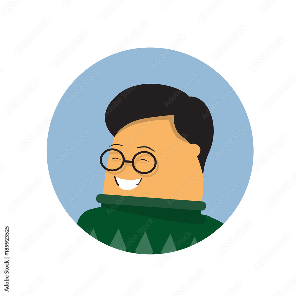Asian Businessman Profile Icon Isolated Male Chinese Or Japanese ...
