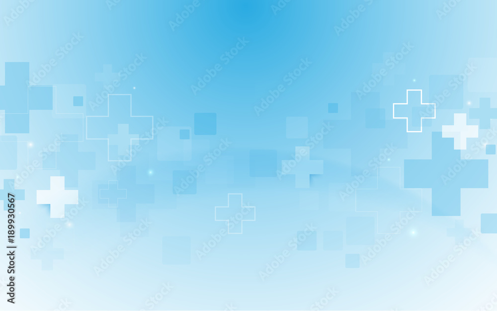 Abstract geometric medical cross shape medicine and science concept ...